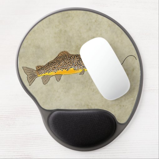 Brown Trout Fly Fishing Gel Mouse Pad | Zazzle