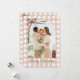 Brown Watercolor Gingham Arch Photo Holiday Card | Zazzle