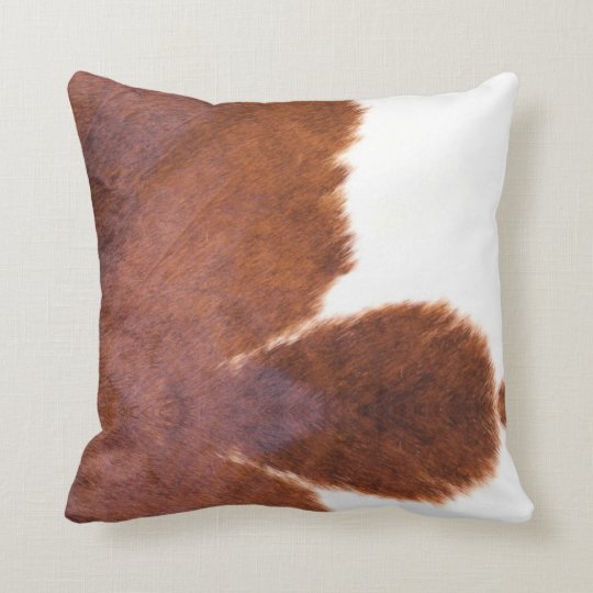Brown,White, Cow Print Throw Pillow | Zazzle.com