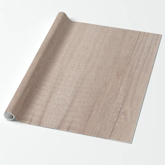 Brown Wood Look Classic Rustic Nostalgic Elegant Wrapping Paper | Zazzle