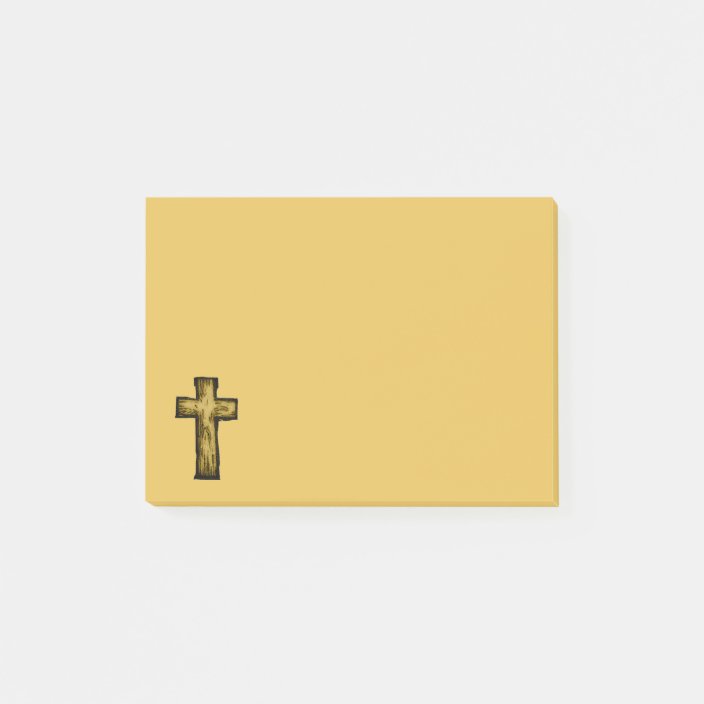 Brown Wooden Cross Illustration Post-it Notes | Zazzle.com