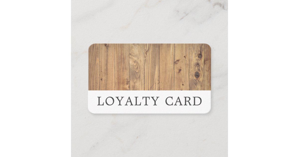 Brown Wooden Planks, Rustic Loyalty Card | Zazzle