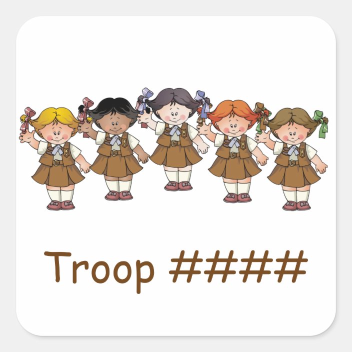 Brownie Group Square Sticker | Zazzle.com