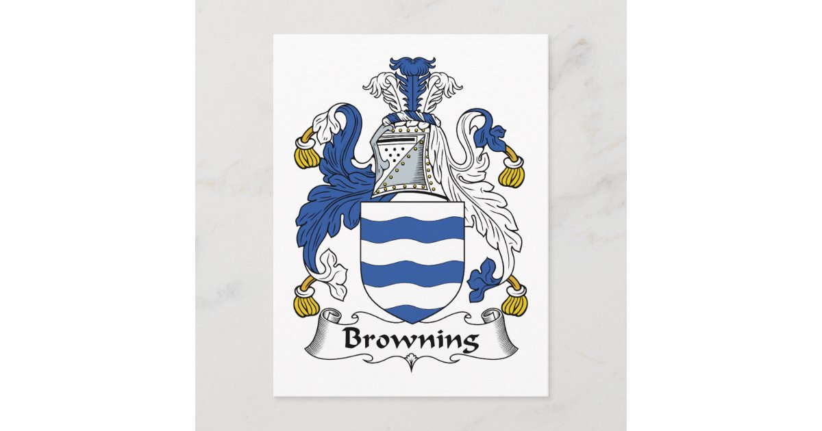 Browning Family Crest Postcard | Zazzle