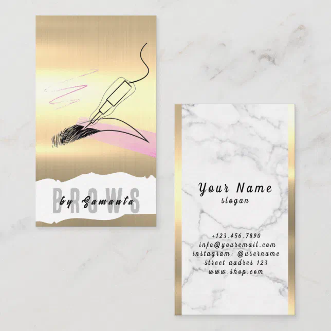 Brows Aftercare PMU Microblading Henna Salon Business Card | Zazzle