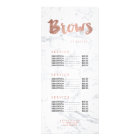 Brows rose gold navy price list menu | Zazzle.com