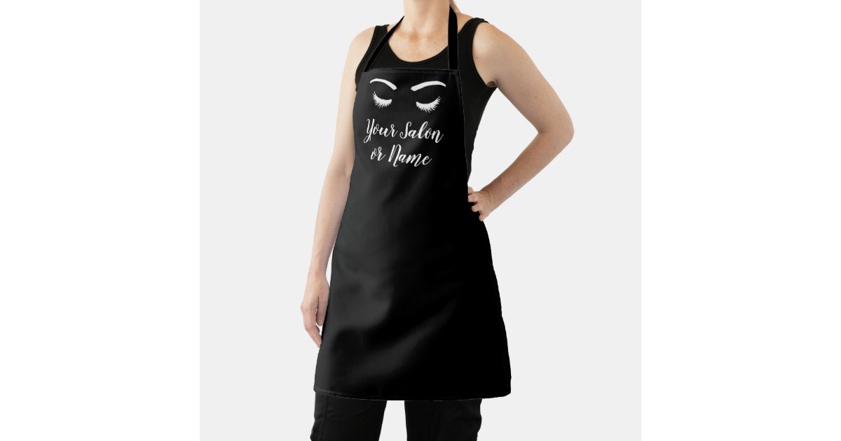 Brows Lashes Personalized Eyelash Eyebrow Stylist Apron | Zazzle