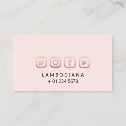 Brows Logo Microblade Social Media Pink Rose Business Card | Zazzle