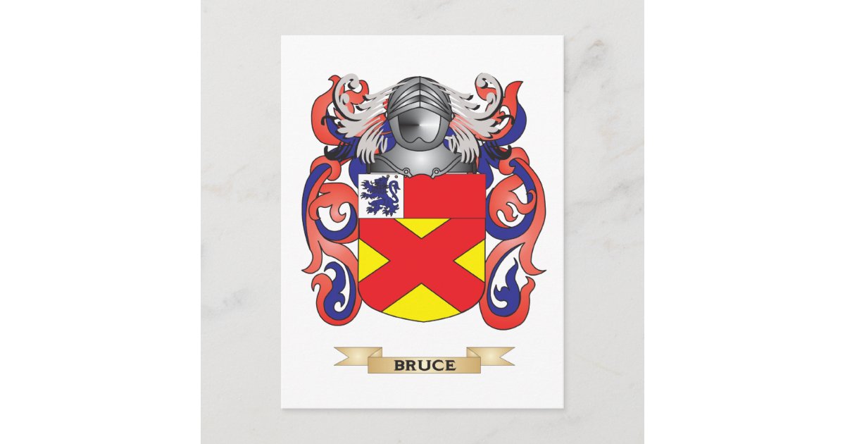 Bruce Coat of Arms (Family Crest) Postcard | Zazzle.com