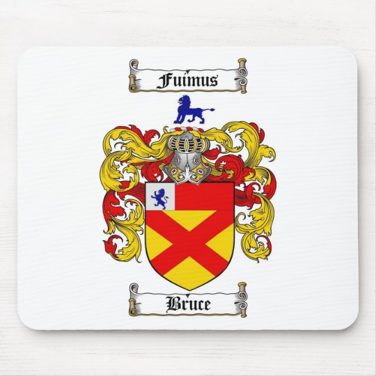 BRUCE FAMILY CREST - BRUCE COAT OF ARMS MOUSE PAD | Zazzle.com