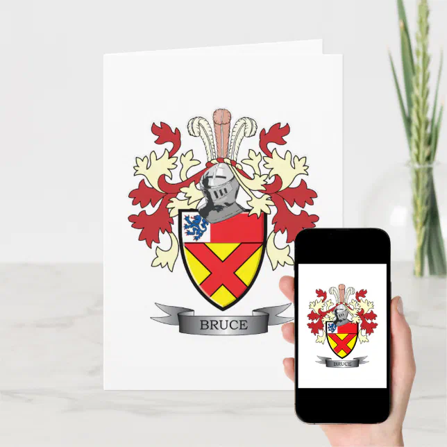 Bruce Family Crest Coat of Arms Card | Zazzle