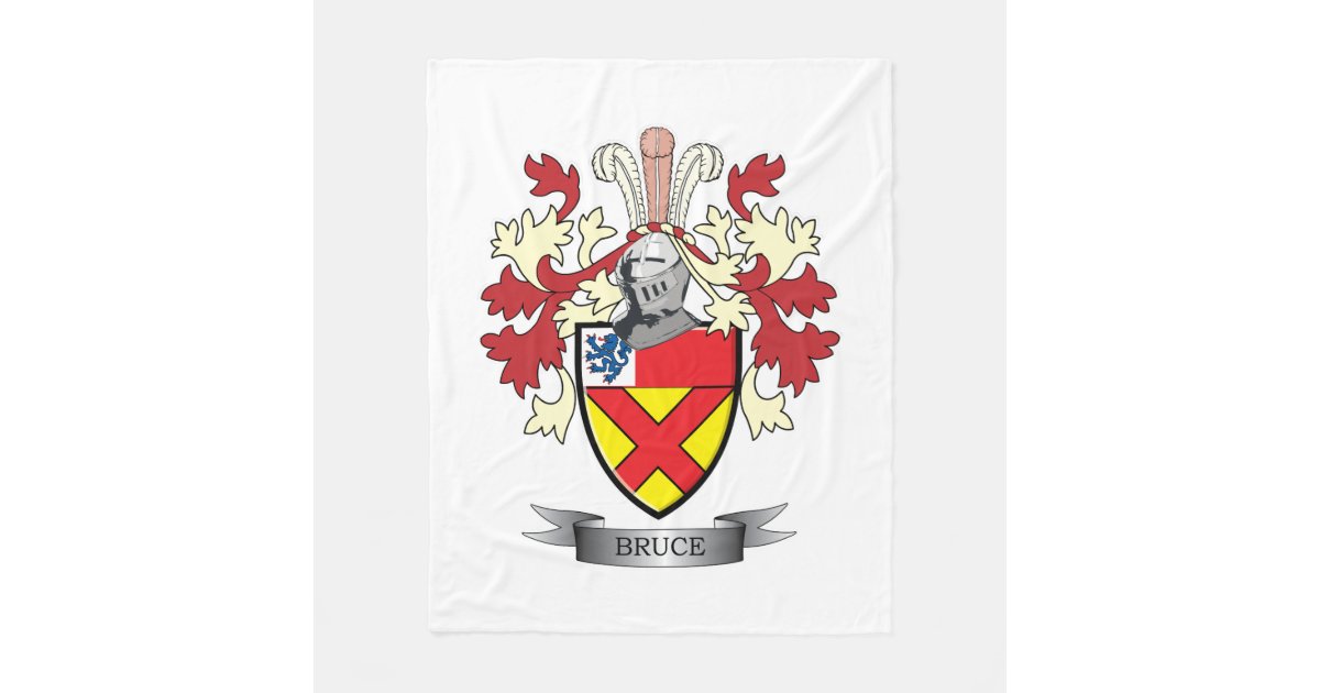 Bruce Family Crest Coat of Arms Fleece Blanket | Zazzle