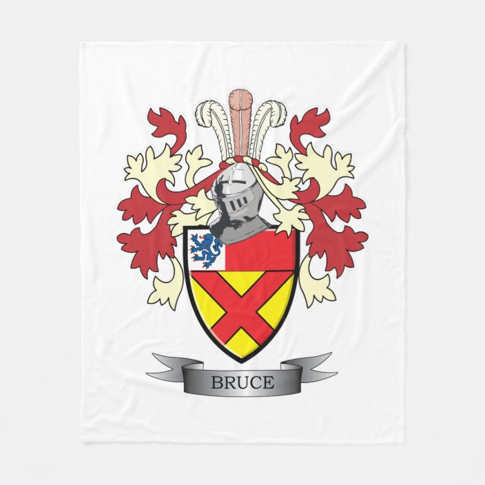 Bruce Family Crest Coat of Arms Fleece Blanket | Zazzle.com