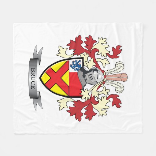 Bruce Family Crest Coat of Arms Fleece Blanket | Zazzle