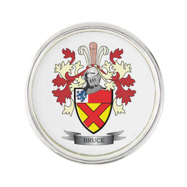Bruce Family Crest Coat of Arms Pin | Zazzle