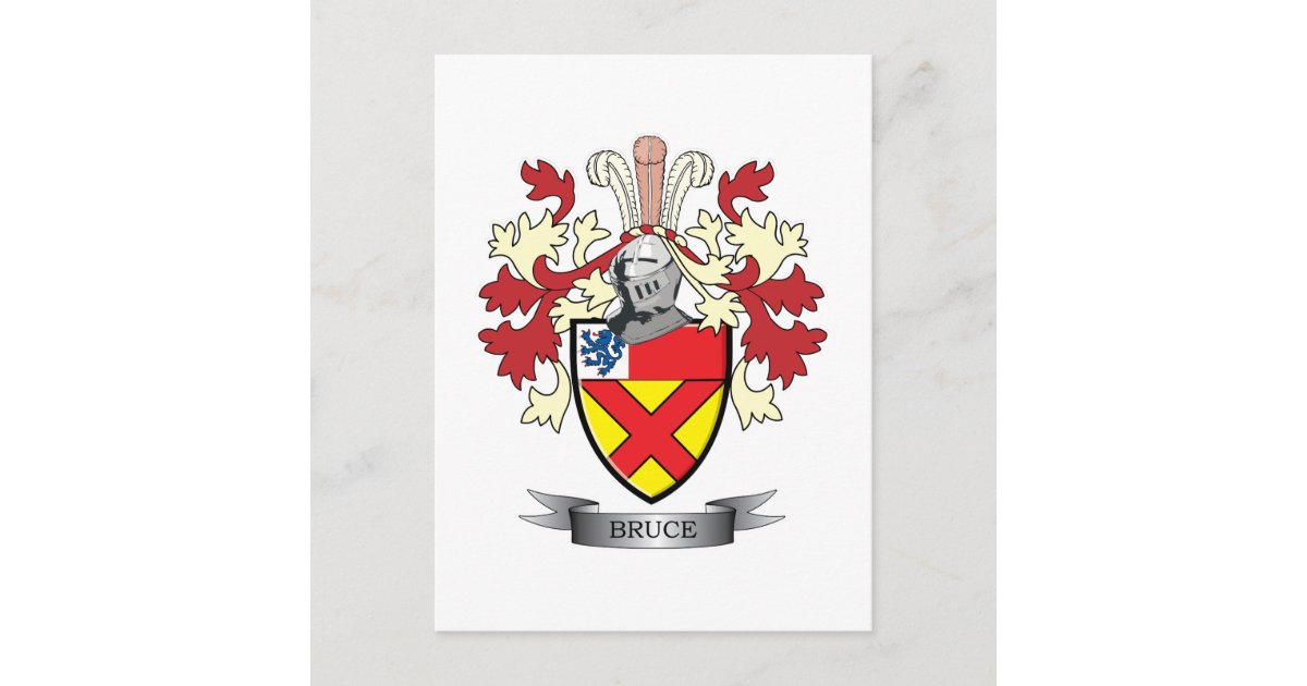 Bruce Family Crest Coat of Arms Postcard | Zazzle
