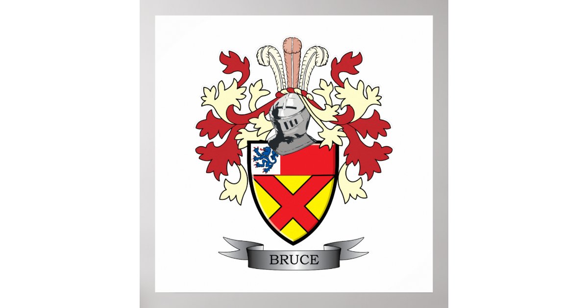 Bruce Family Crest Coat of Arms Poster | Zazzle