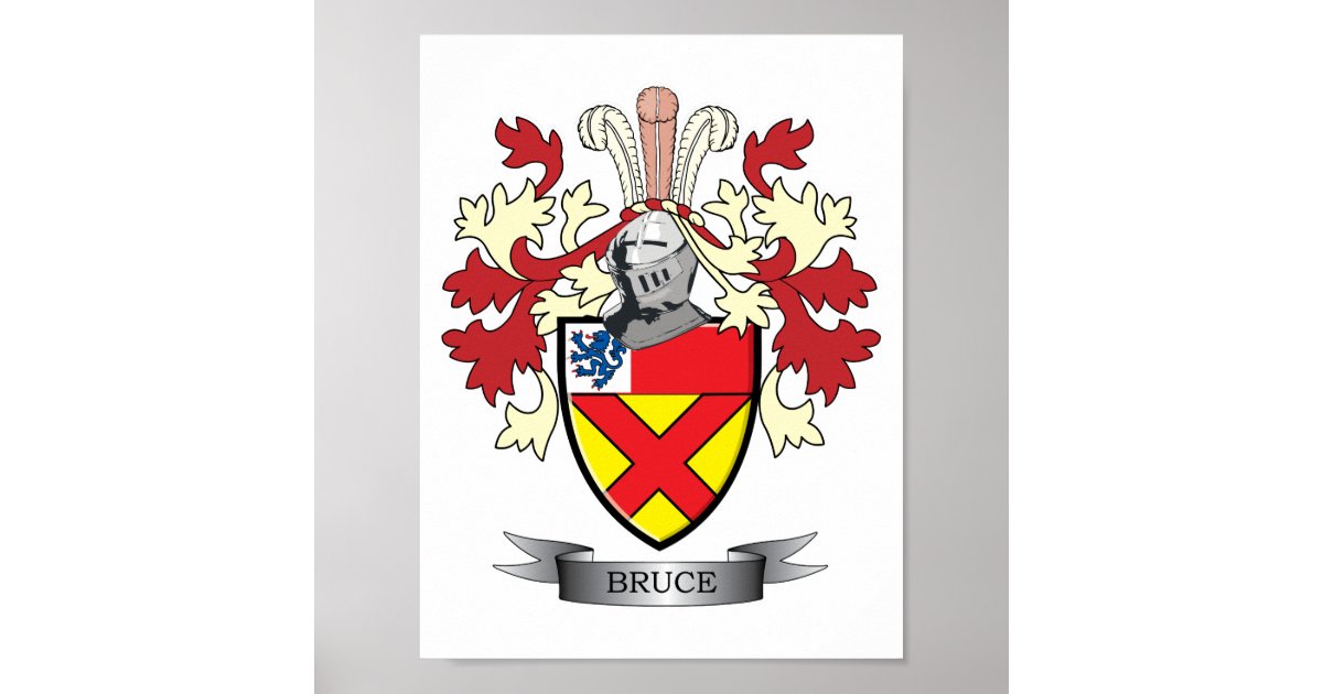 Bruce Family Crest Coat of Arms Poster | Zazzle