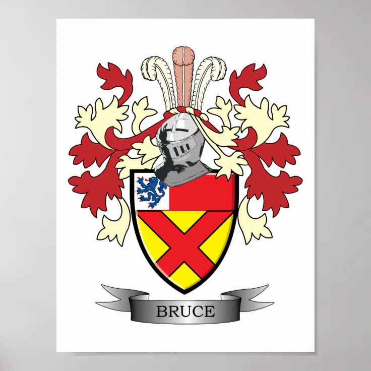Bruce Family Crest Coat of Arms Poster | Zazzle
