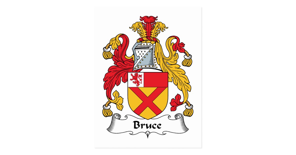 Bruce Family Crest Postcard | Zazzle.com