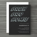 BRUH BRO HOMIE boys typography birthday Invitation | Zazzle