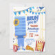 Bruh You in Blue Pizza Popcorn Pajamas Birthday Invitation | Zazzle