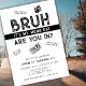 Bruh, You In? Meme Teen Boy Trendy Cool Birthday Invitation | Zazzle