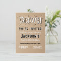 Bruh, you're invited black & white birthday invitation | Zazzle
