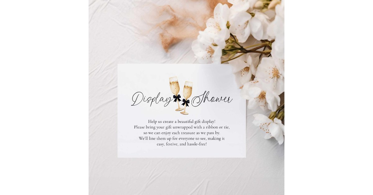 Brunch and Bubbly Display Shower Enclosure Card | Zazzle