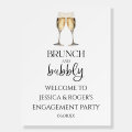 Brunch Bubbly Engagement Party Brunch Welcome Sign | Zazzle