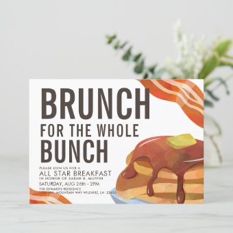 BRUNCH FOR THE BUNCH | Breakfast gathering invite | Zazzle