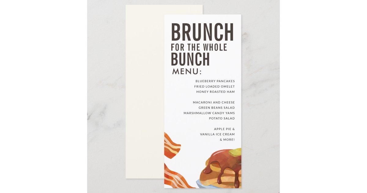 BRUNCH FOR THE BUNCH | Breakfast Menu | Zazzle