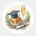 Brunch Graduation Classic Round Sticker | Zazzle