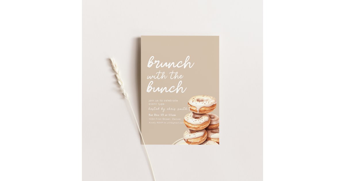 Brunch with the Bunch Breakfast Party Invitation | Zazzle