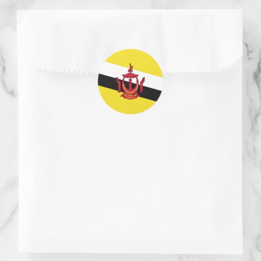 Brunei Flag Classic Round Sticker | Zazzle