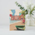 Brunei vintage travel poster art. postcard | Zazzle