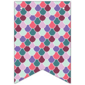 Brunette Mermaid Birthday Bunting Banner | Zazzle