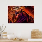 Brunhilde Weeps at Sigfried’s Funeral Pyre Poster | Zazzle