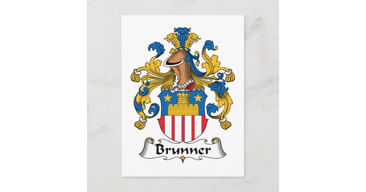 Brunner Family Crest Postcard | Zazzle