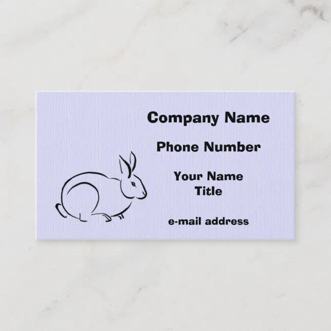Brush Art Rabbit Business Card | Zazzle