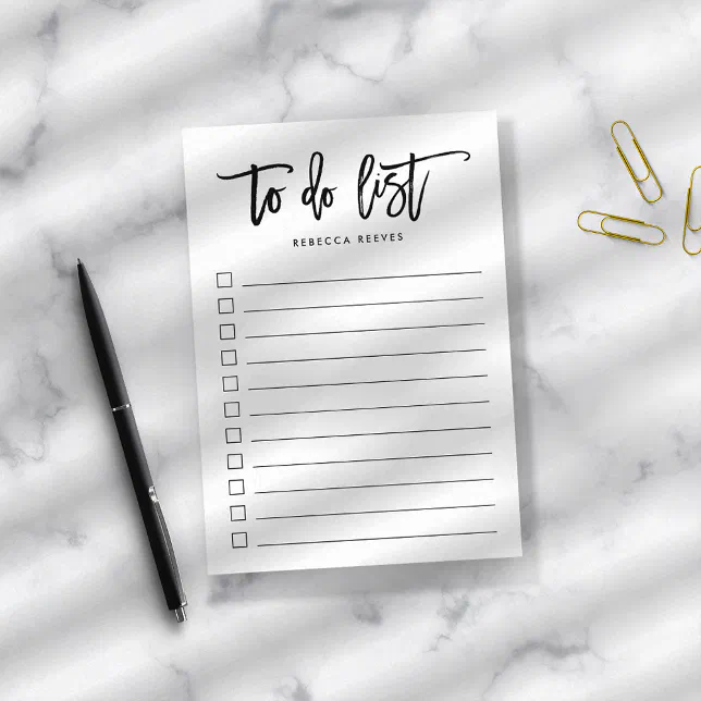 Brush Lettered Personalized To Do List Post-it Notes | Zazzle