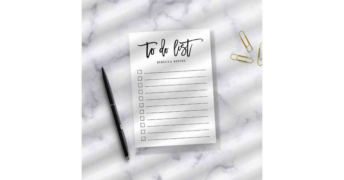 Brush Lettered Personalized To Do List Post-it Notes | Zazzle