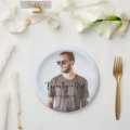 Brush Lettering Custom Photo Birthday Party Paper Paper Plates | Zazzle