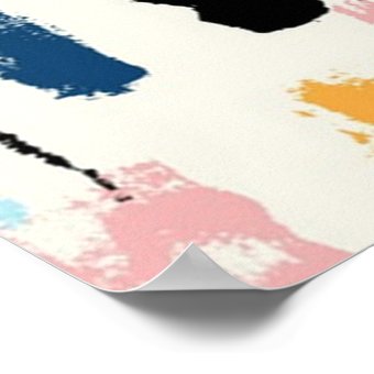 Brush Stroke Abstract Poster | Zazzle