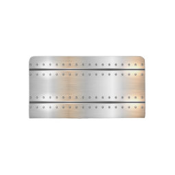 Brushed aluminum geometric stripes checkbook cover | Zazzle
