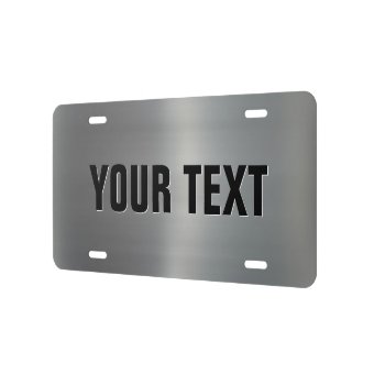 Brushed Aluminum License Plate | Zazzle