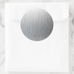 Brushed Aluminum Metal Classic Round Sticker | Zazzle