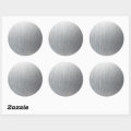 Brushed Aluminum Metal Classic Round Sticker | Zazzle