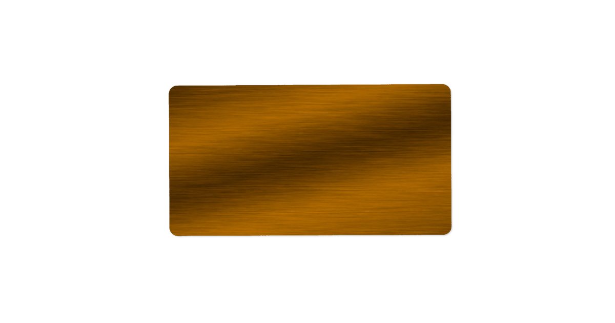 Brushed Bronze Background Label | Zazzle