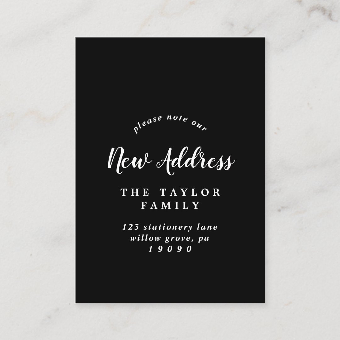 Brushed Change of Address Insert Card | Zazzle